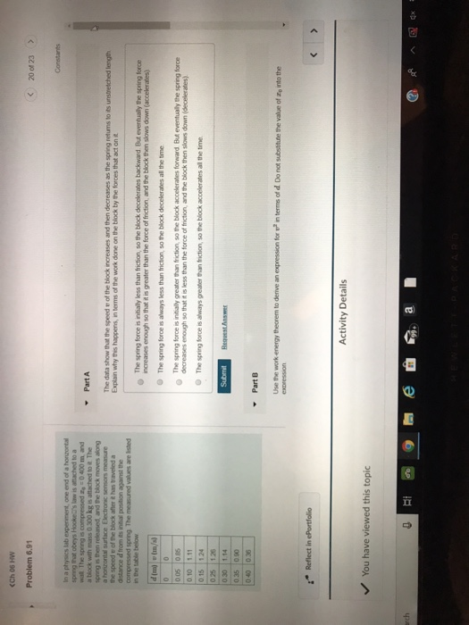 Solved Constants Part A In a physics lab experiment, one | Chegg.com