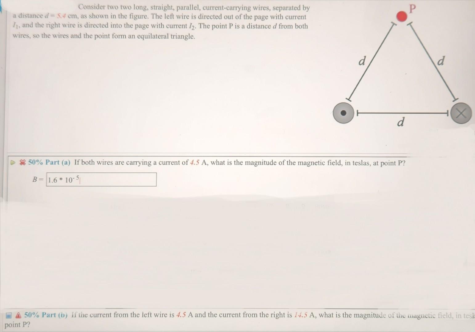 Solved Consider two two long, straight, parallel, | Chegg.com Solved Consider two two long, straight, parallel, | Chegg.com