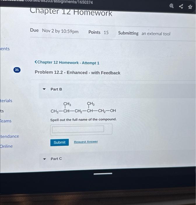 Solved Spell out the full name of the compound. | Chegg.com
