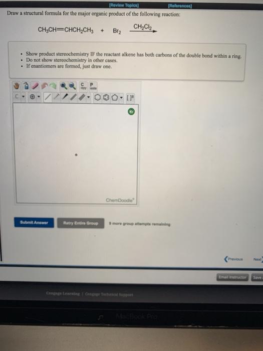 Solved [Review Toples) [References) Draw a structural | Chegg.com