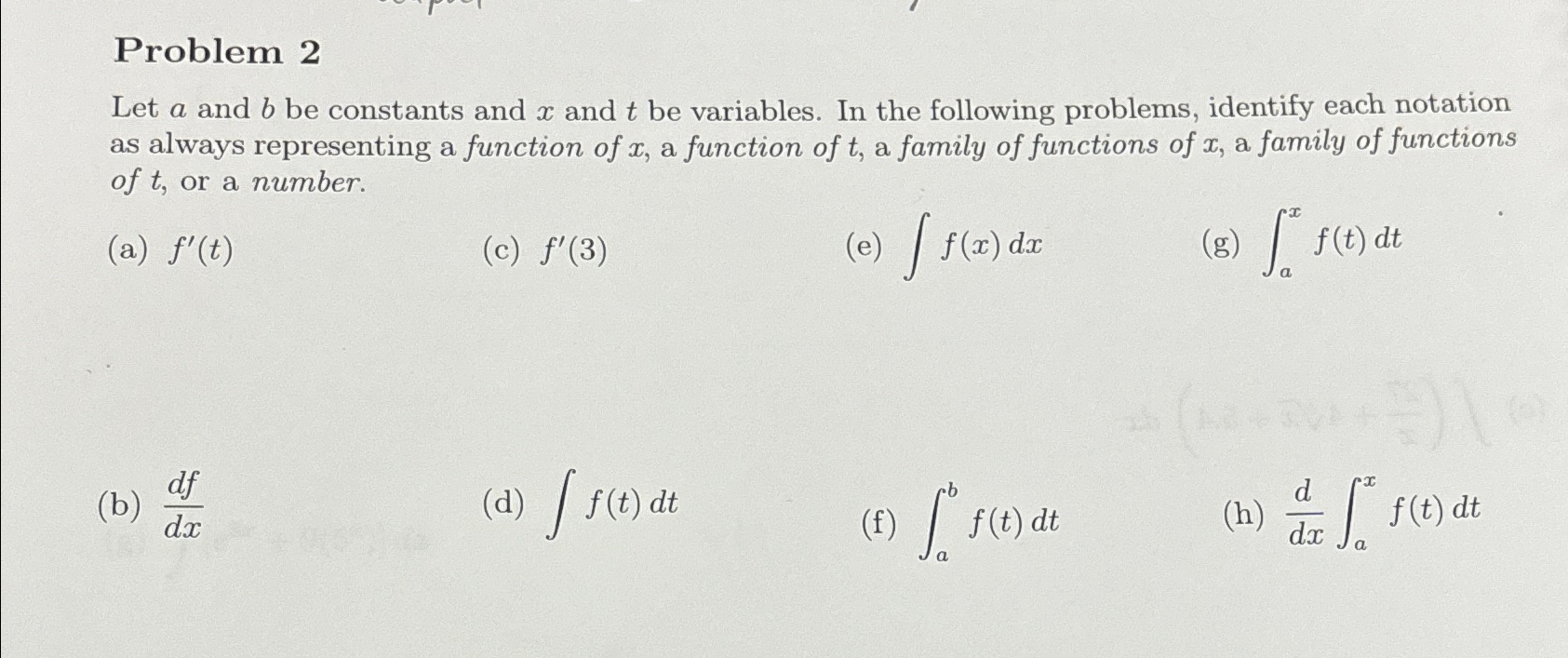 Solved Problem 2Let a and b ﻿be constants and x ﻿and t ﻿be | Chegg.com