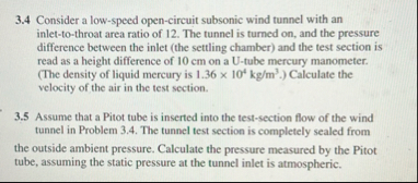 Solved Please Solve Problem 3.5!3.5 ﻿Assume that a Pitot | Chegg.com