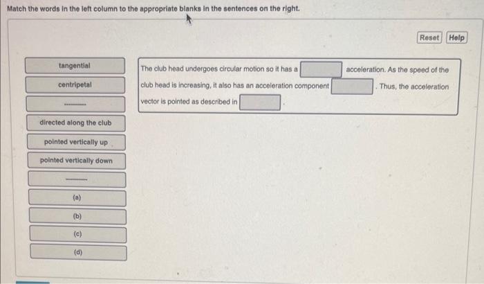 Solved A golfer starts with the club over her head and | Chegg.com