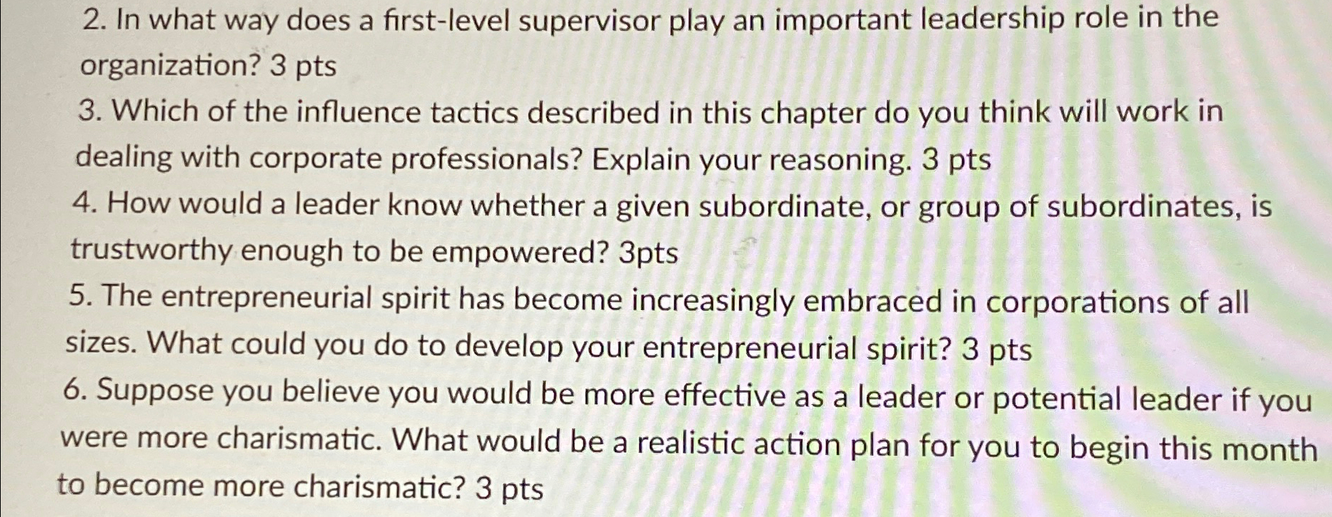 Solved In what way does a first-level supervisor play an | Chegg.com