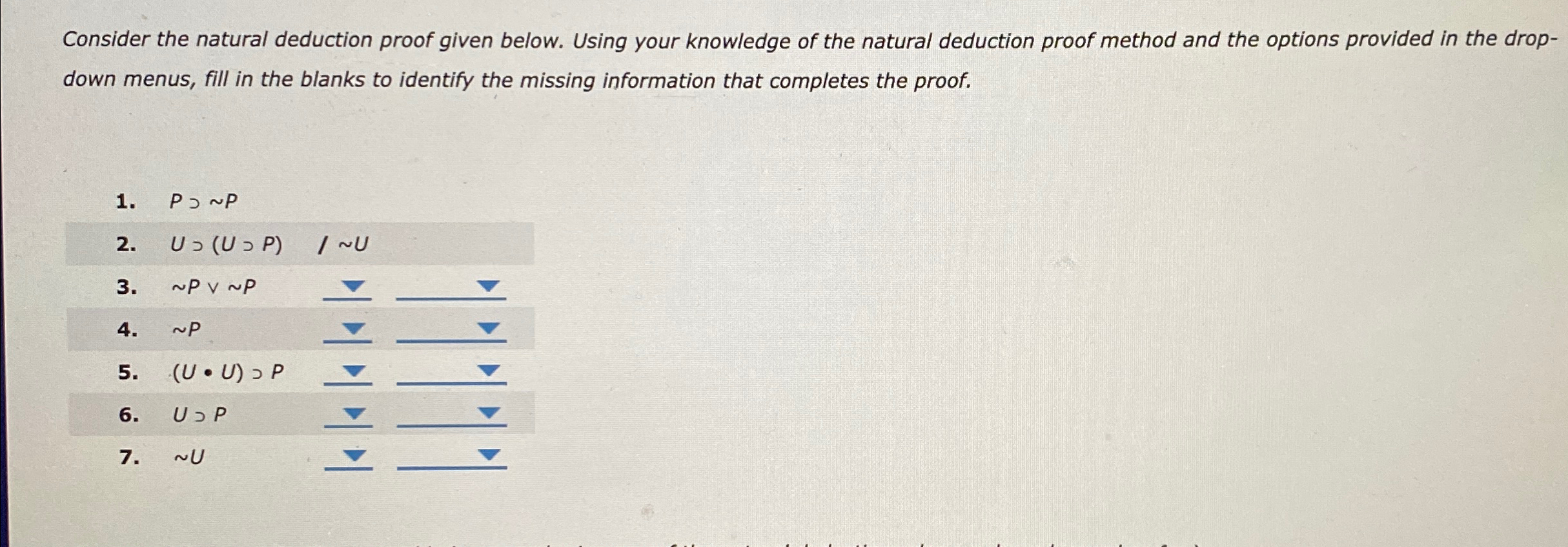 Solved Consider the natural deduction proof given below. | Chegg.com