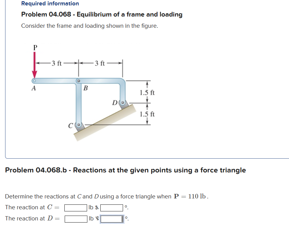 Solved Problem 04.068.b - ﻿Reactions at the given points | Chegg.com