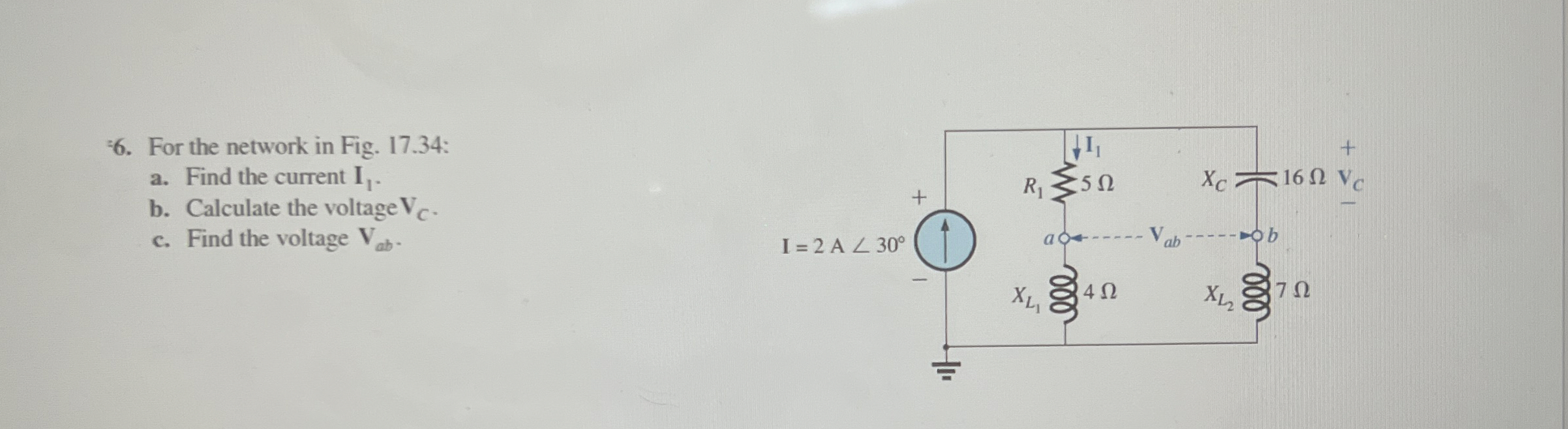 Solved For the network in Fig. 17.34:a. ﻿Find the current | Chegg.com