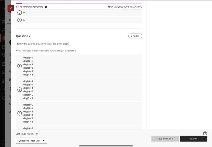 Solved Consider the undrected graph for questions 5-8. | Chegg.com