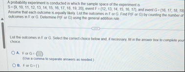 Solved A probability experiment is conducled in which the | Chegg.com