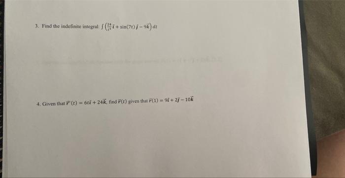 Solved 3. Find the indefinite integral: | Chegg.com