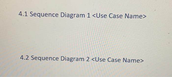 Solved 4 Systems Sequence Diagrams Draw Uml System Sequence