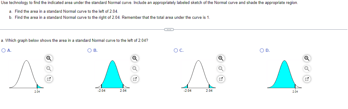 Solved Use technology to find the indicated area under the | Chegg.com