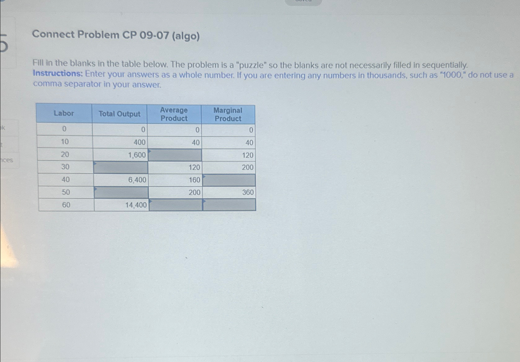 Solved Connect Problem CP 09-07 (algo)Fill in the blanks in | Chegg.com