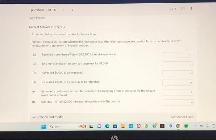 Solved Current Attempt in Progress Presented below are | Chegg.com