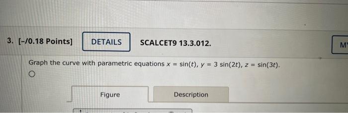 Solved Graph the curve with parametric equations | Chegg.com