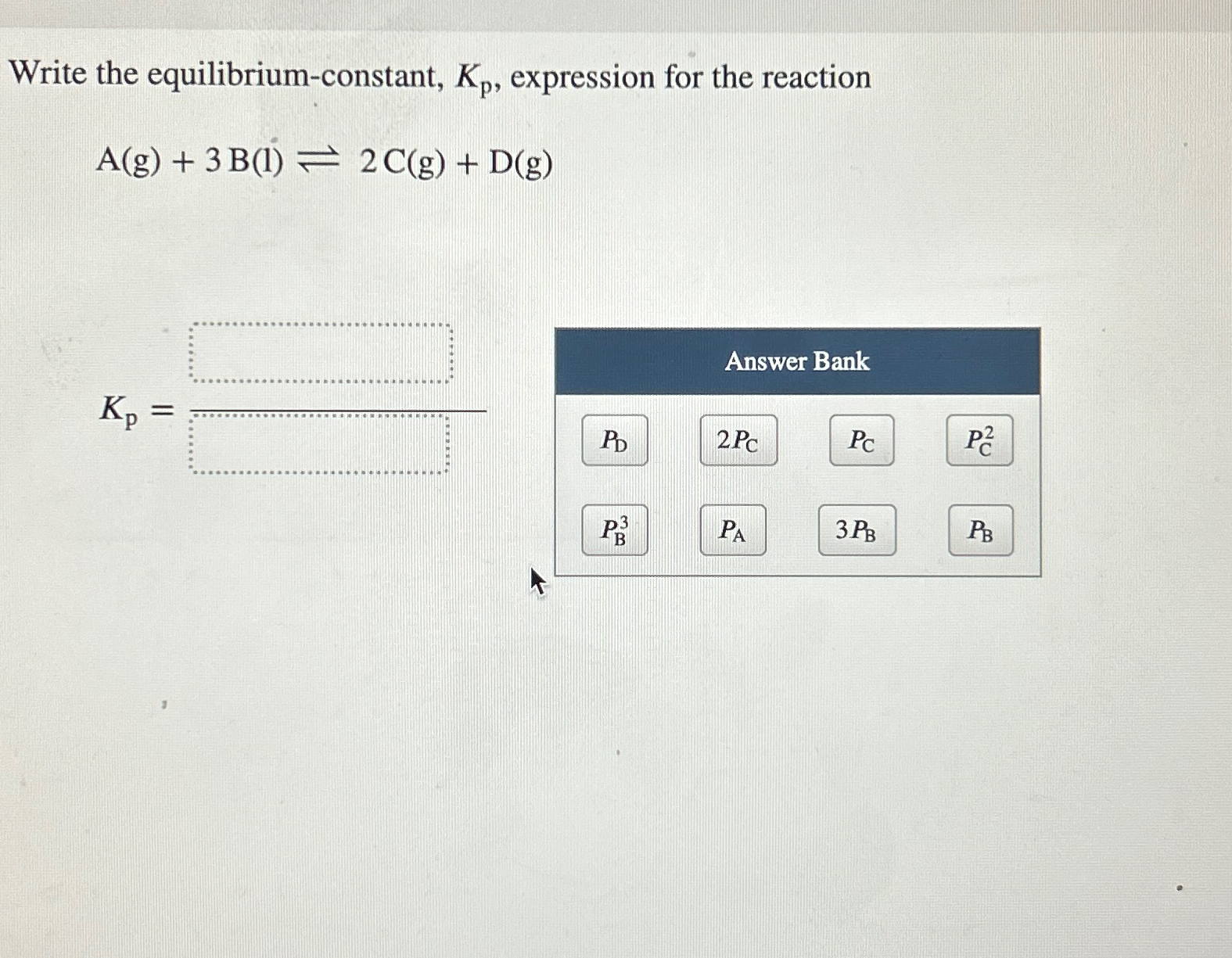 Solved Write the equilibrium-constant, Kp, ﻿expression for | Chegg.com