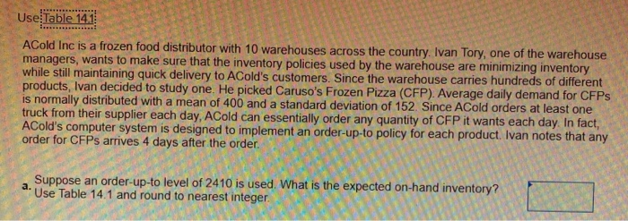 Solved Additional Algo 14-3 Standard Deviation of Demand | Chegg.com