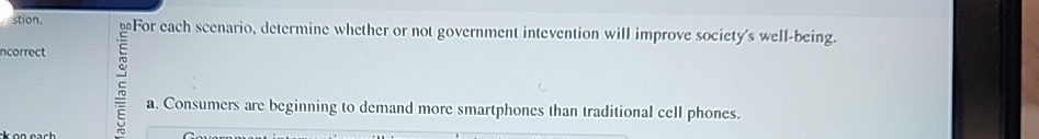 Solved For each scenario, determine whether or not | Chegg.com