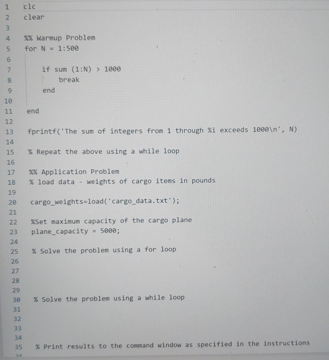 Solved ENGR 1181 | Application 6: For loops and While Loops | Chegg.com