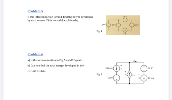 Solved Problem 5 If this interconnection is valid, find the | Chegg.com