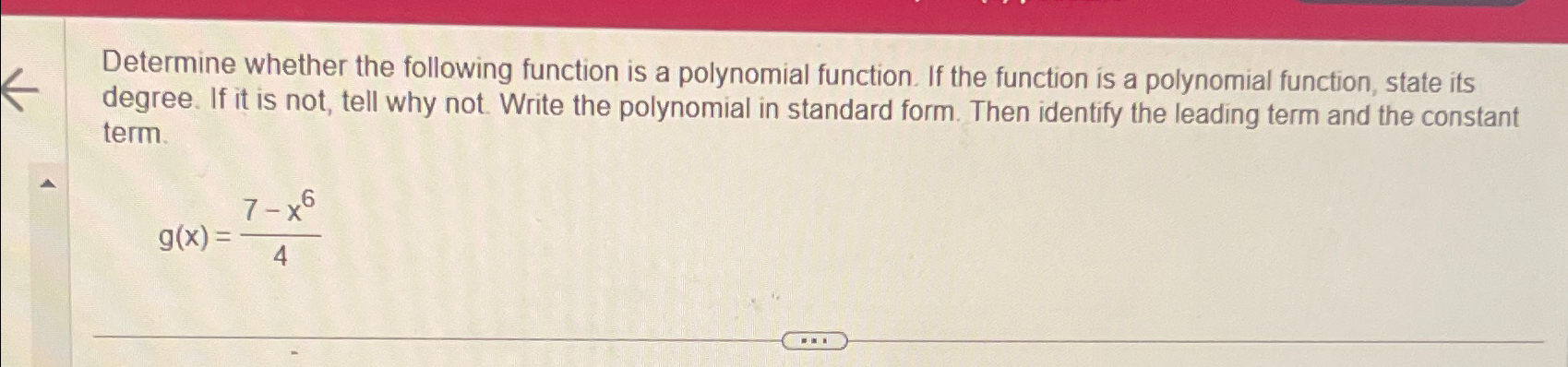 Solved Determine whether the following function is a | Chegg.com