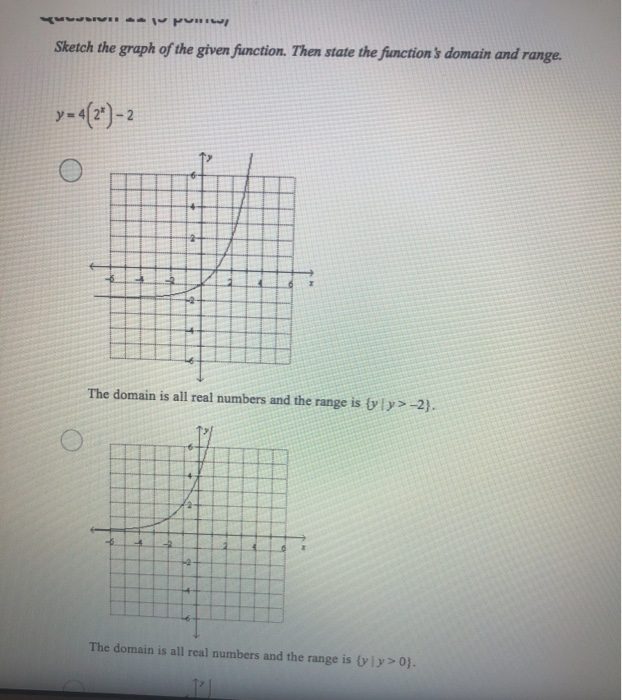 Solved Sketch the graph of the given function. Then state | Chegg.com