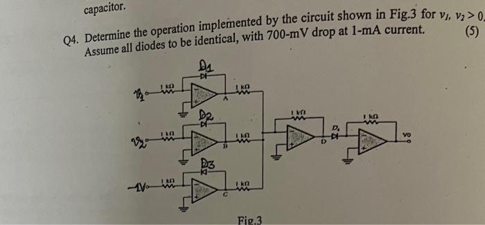 Q4. Determine the operation implemented by the | Chegg.com