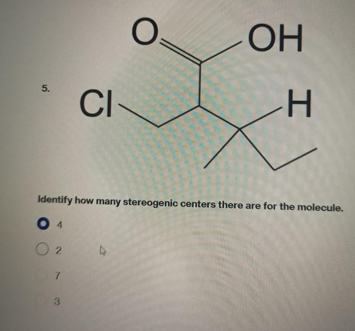Solved Identify how many stereogenic centers there are for | Chegg.com