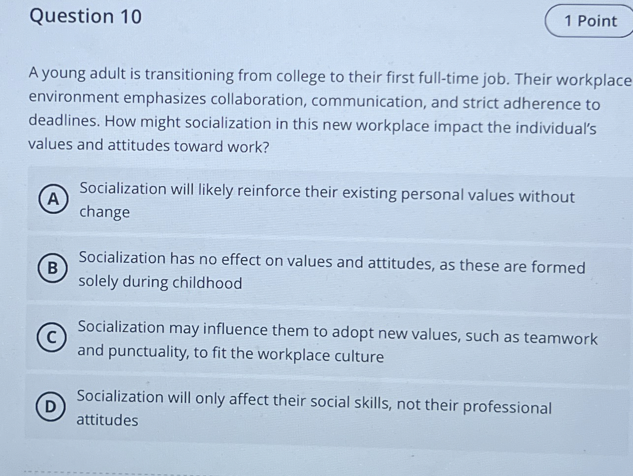 Solved Question 10a Young Adult Is Transitioning From 