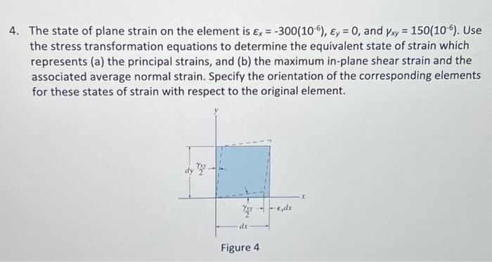 Solved The state of plane strain on the element is | Chegg.com
