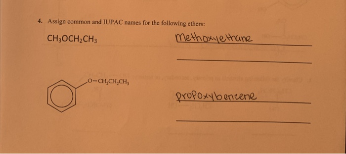 Solved 4. Assign common and IUPAC names for the following | Chegg.com