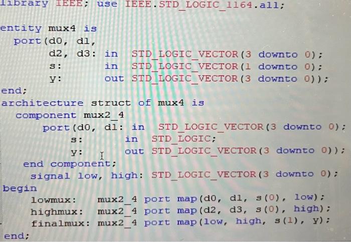Solved In VHDL,how to represent | Chegg.com