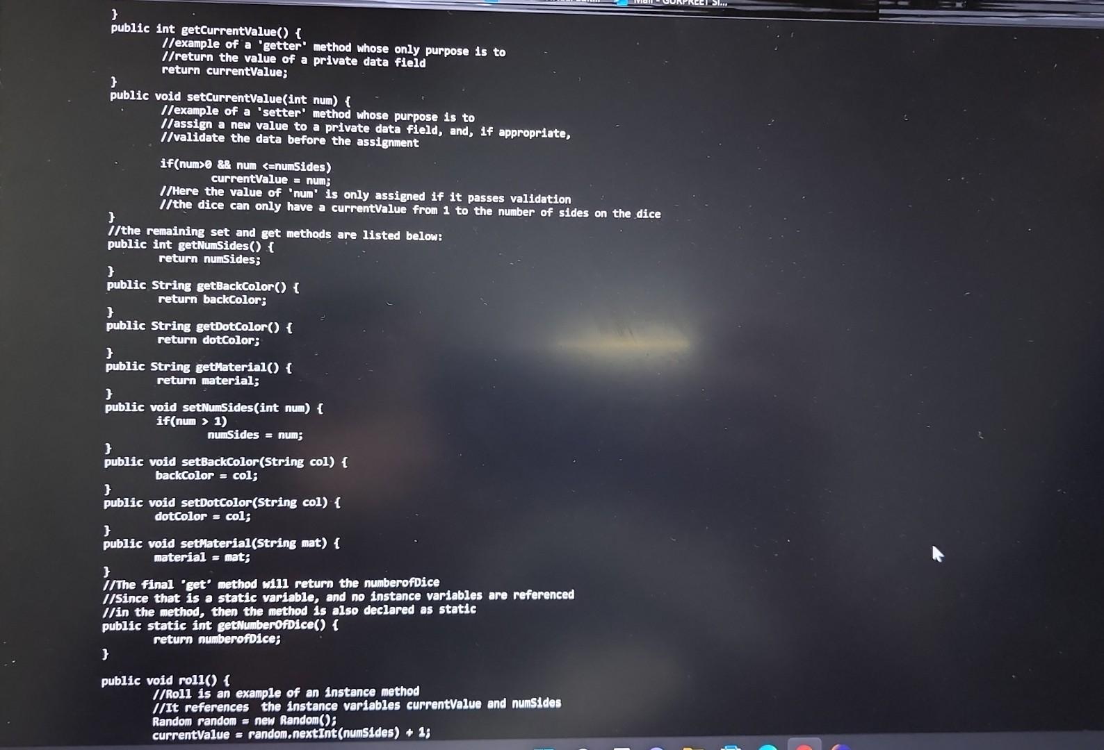 Solved Using the Die class, create a simple 'dice game' that | Chegg.com