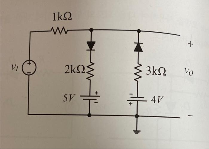 Solved How to draw a transfer characteristic?(diode circuit | Chegg.com