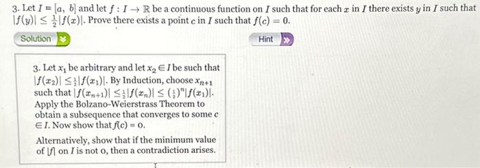 Solved USE REAL ANALYSIS!!X 3. Let I= [a, b] and let f: I→ R | Chegg.com