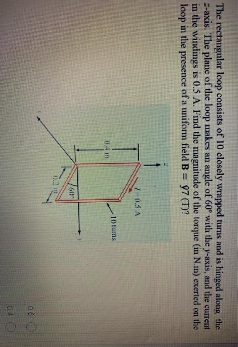 Solved The rectangular loop consists of 10 closely wrapped | Chegg.com
