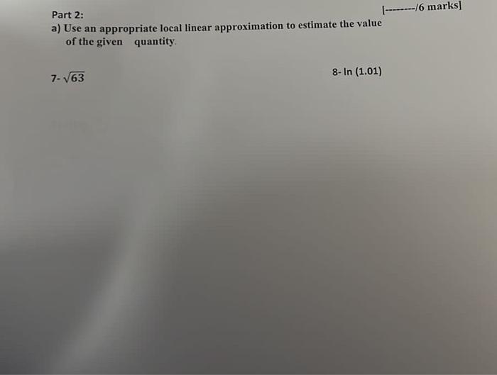 Solved Part 2: a) Use an appropriate local linear | Chegg.com