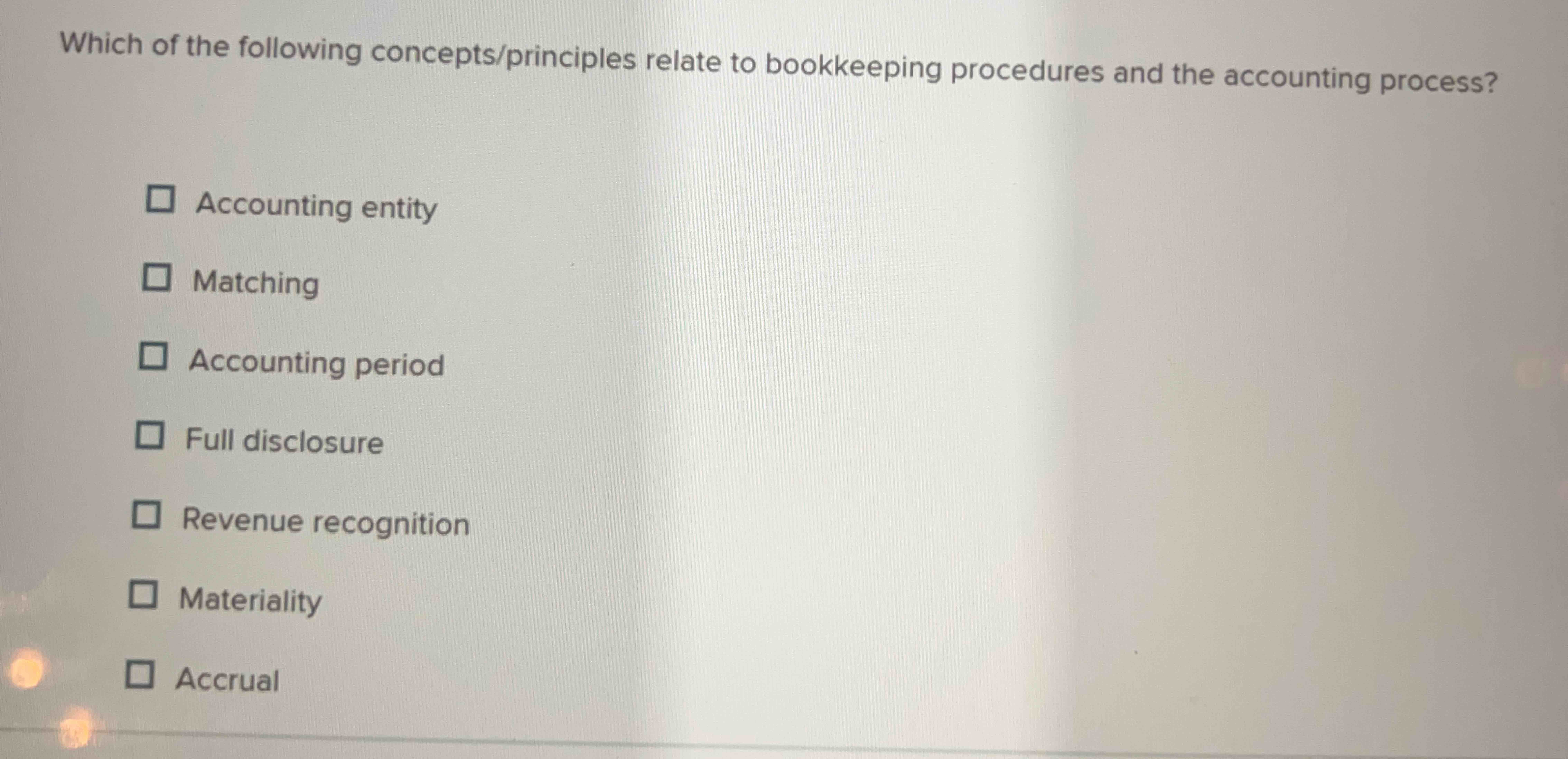 Solved Which of the following concepts/principles relate to | Chegg.com