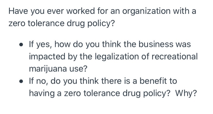 Solved Have you ever worked for an organization with a zero | Chegg.com