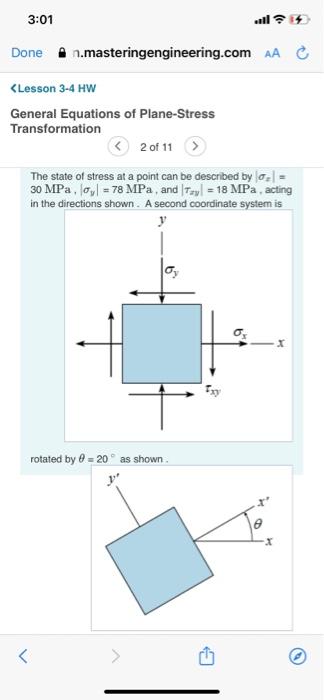 Solved 3:01 ul Done n.masteringengineering.com AAC The | Chegg.com