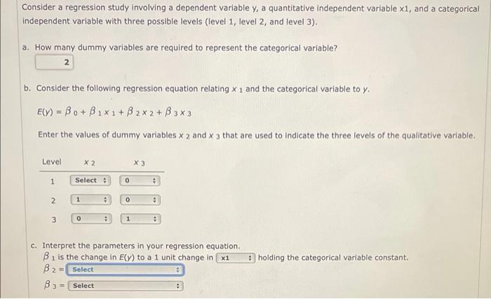 Solved Consider a regression study involving a dependent | Chegg.com