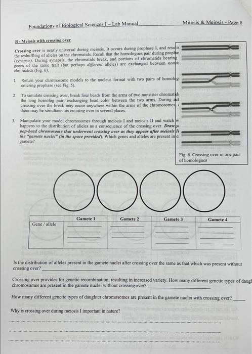 Solved Foundations of Biological Sciences I - Lab Manual | Chegg.com