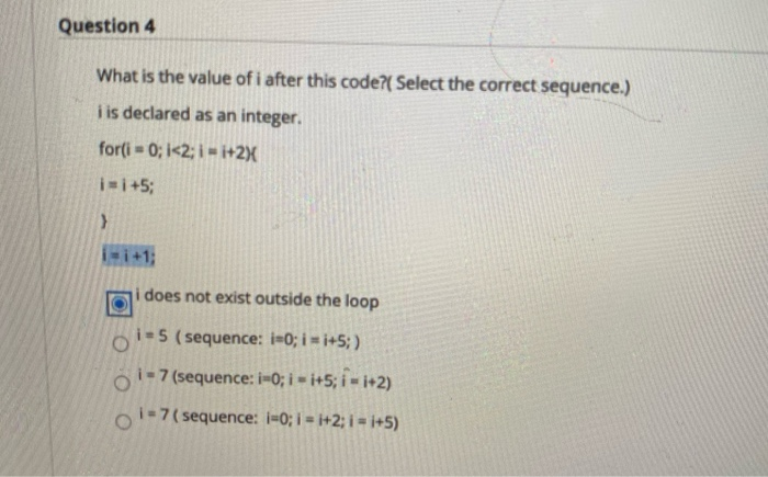 Solved Question 1 What is the following code doing? int | Chegg.com
