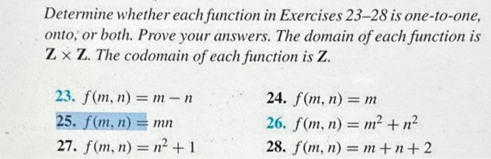 Solved Determine Whether Each Function In Exercises 23−28 Is