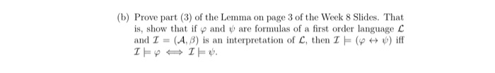 1. (a) Prove part (2) of the Lemma on page 3 of the | Chegg.com