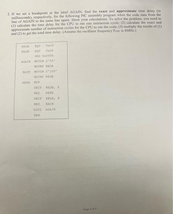 1. The following assentory lower 8 bits (PCL ), top | Chegg.com