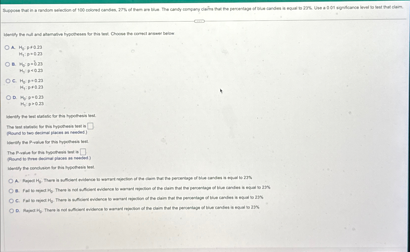 Solved Suppose that in a random selection of 100 ﻿colored | Chegg.com