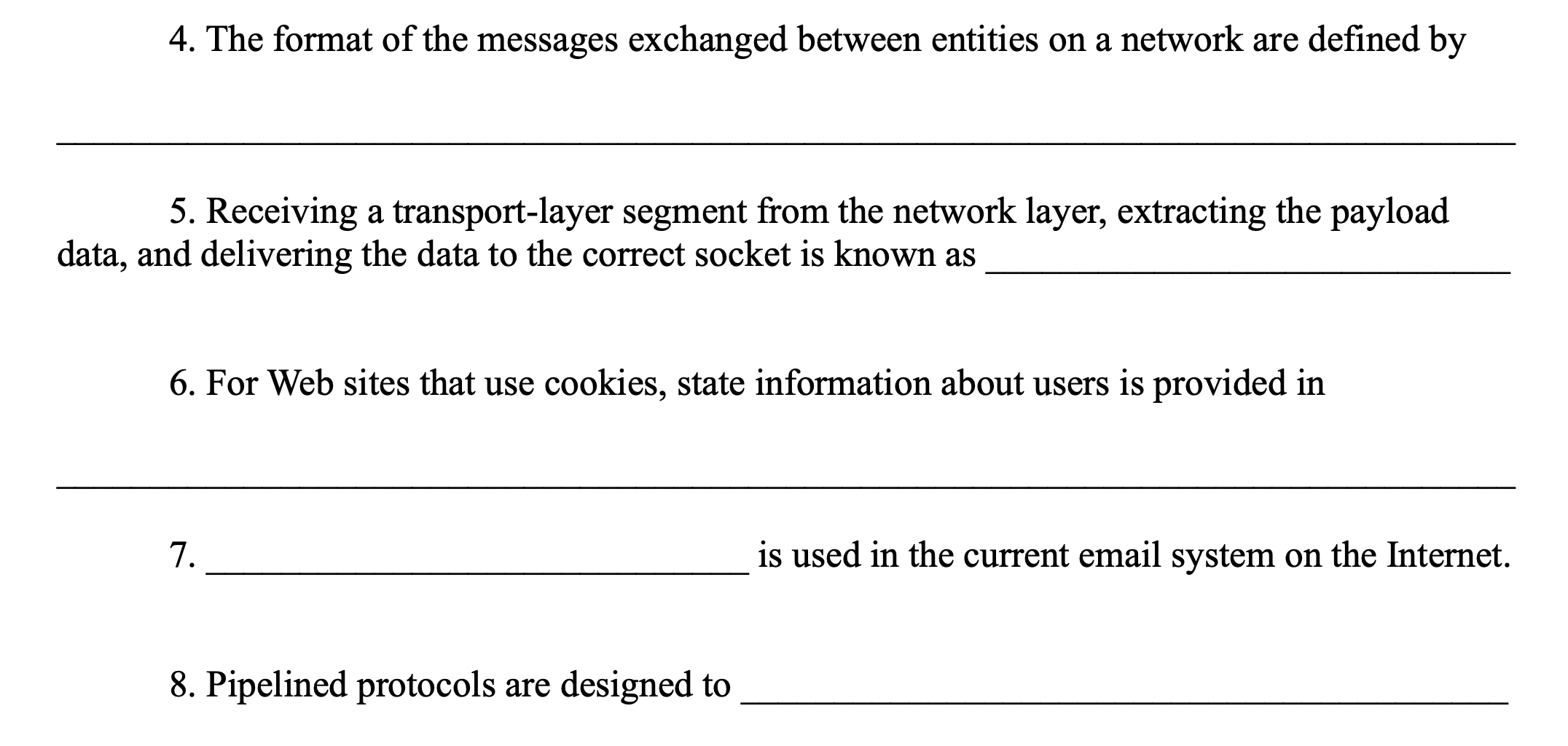 Solved The format of the messages exchanged between entities | Chegg.com