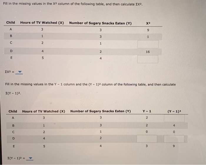 Solved Fill in the missing values in the X2 column of the | Chegg.com