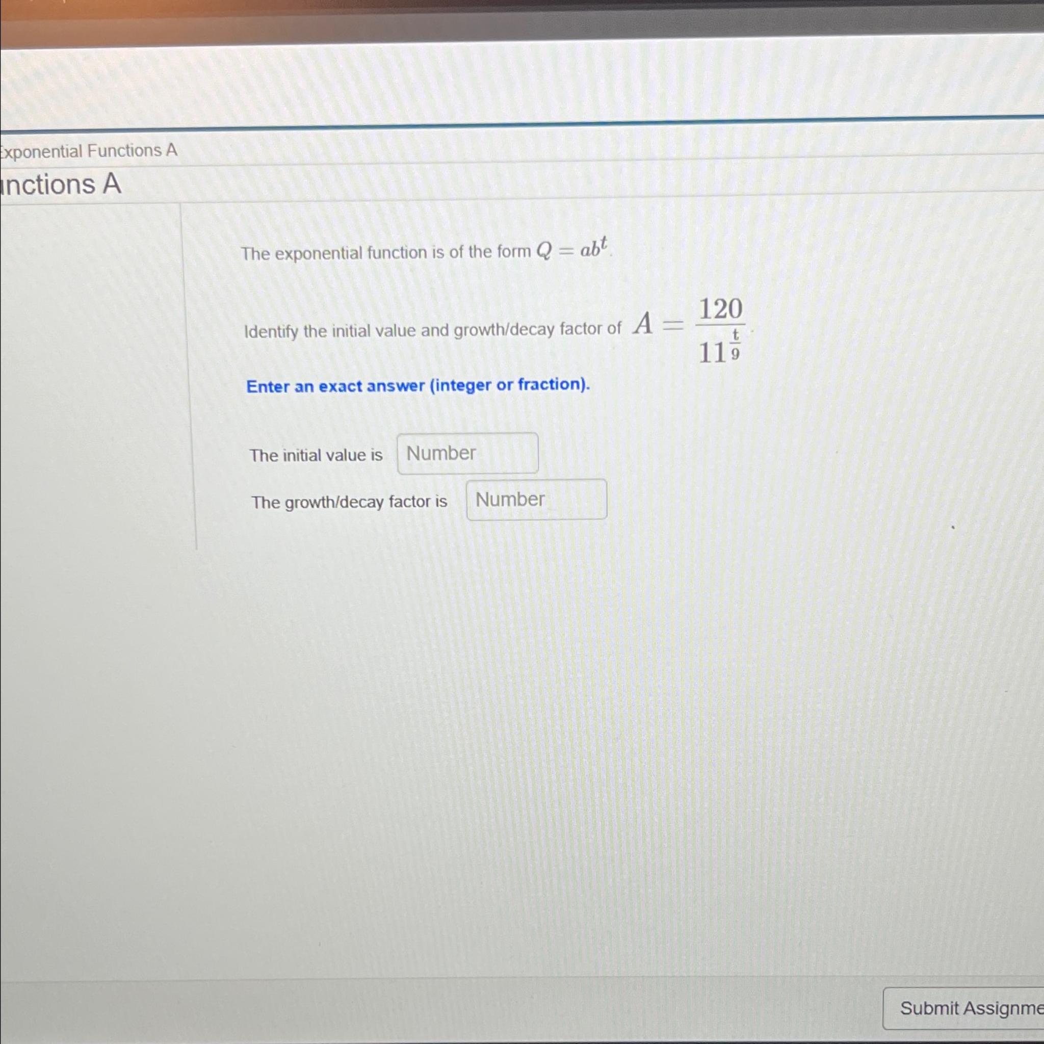 Solved Exponential Functions A Inctions AThe exponential | Chegg.com